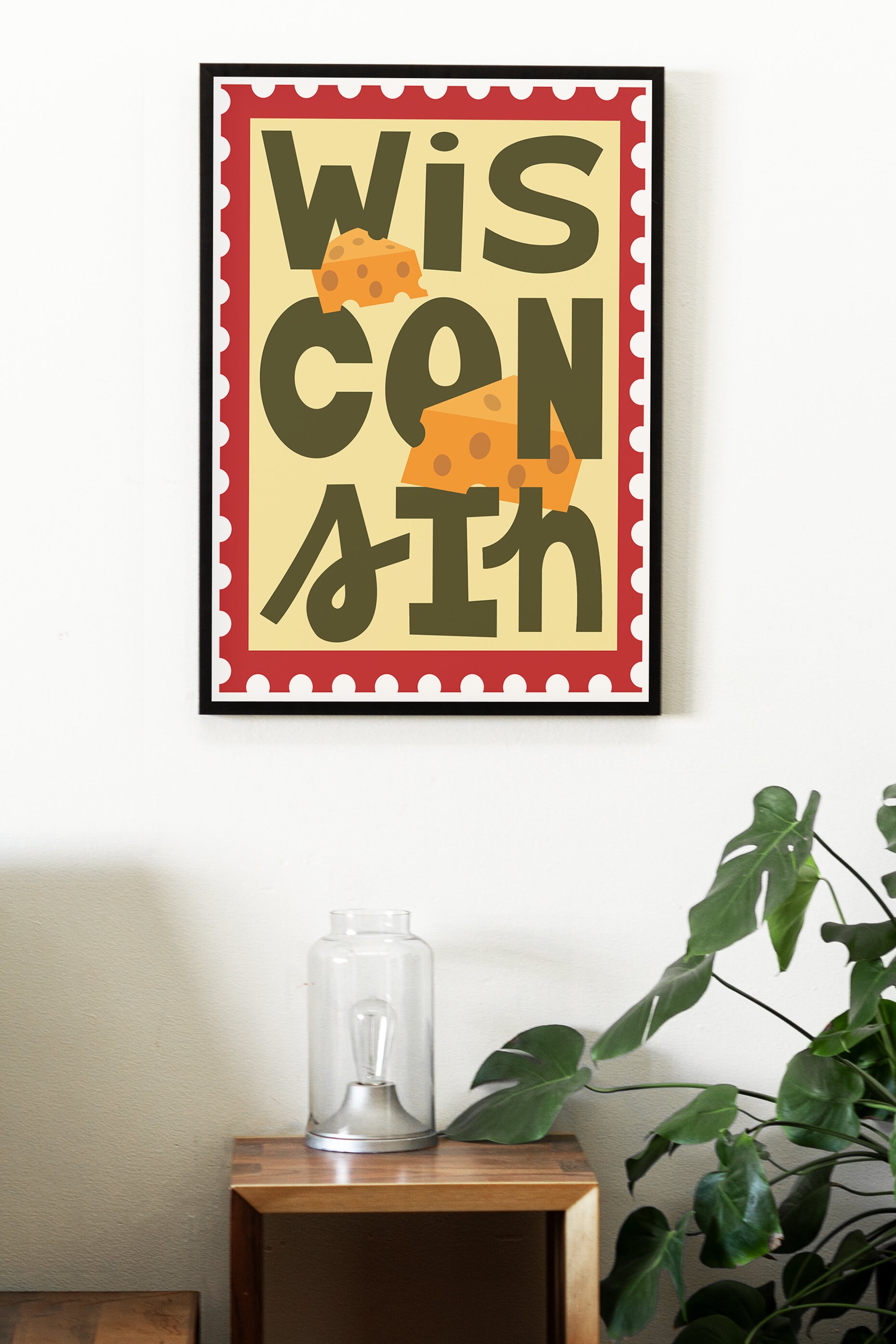 Wisconsin Stamp Poster, Digital Download Wall Art, Digital Prints, Art ...