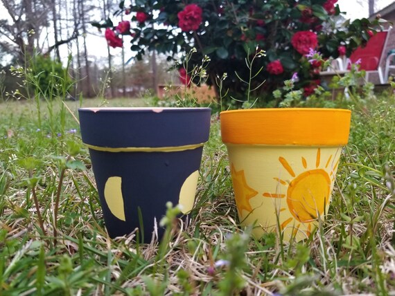 Sun and Moon Pots - Etsy
