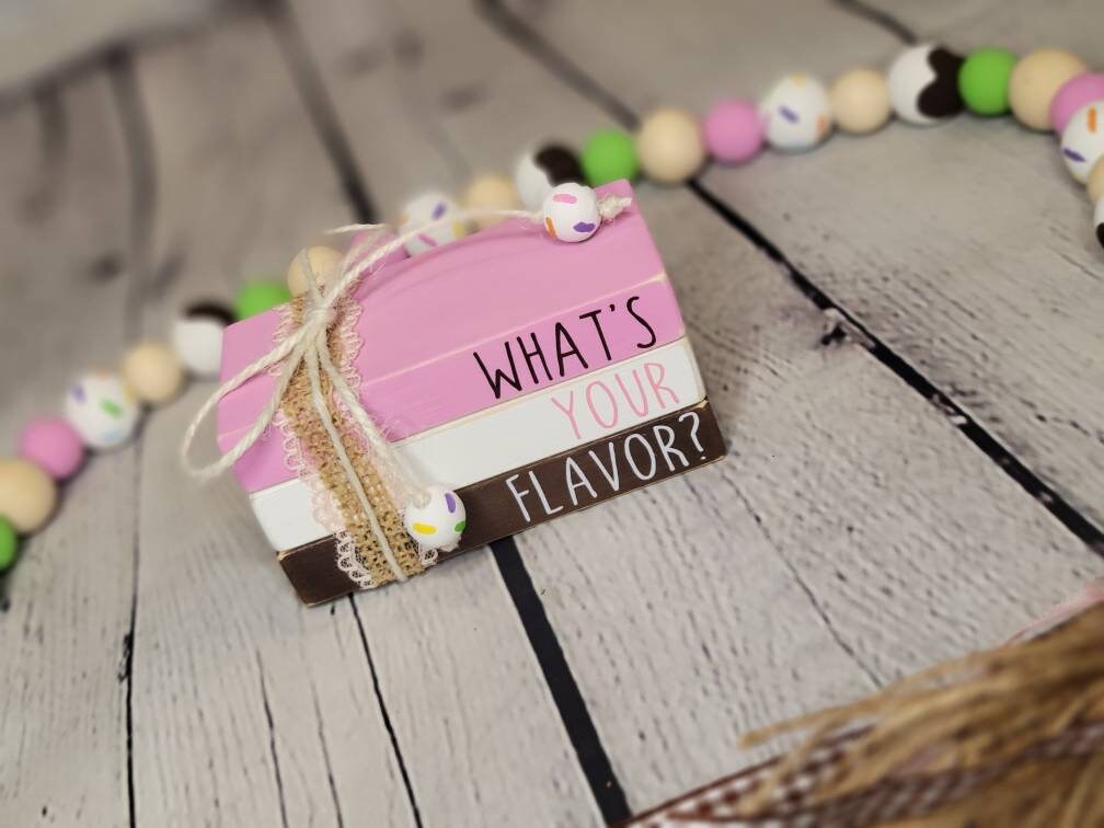 Ice cream mini book stack ice cream bar ice cream tray | Etsy