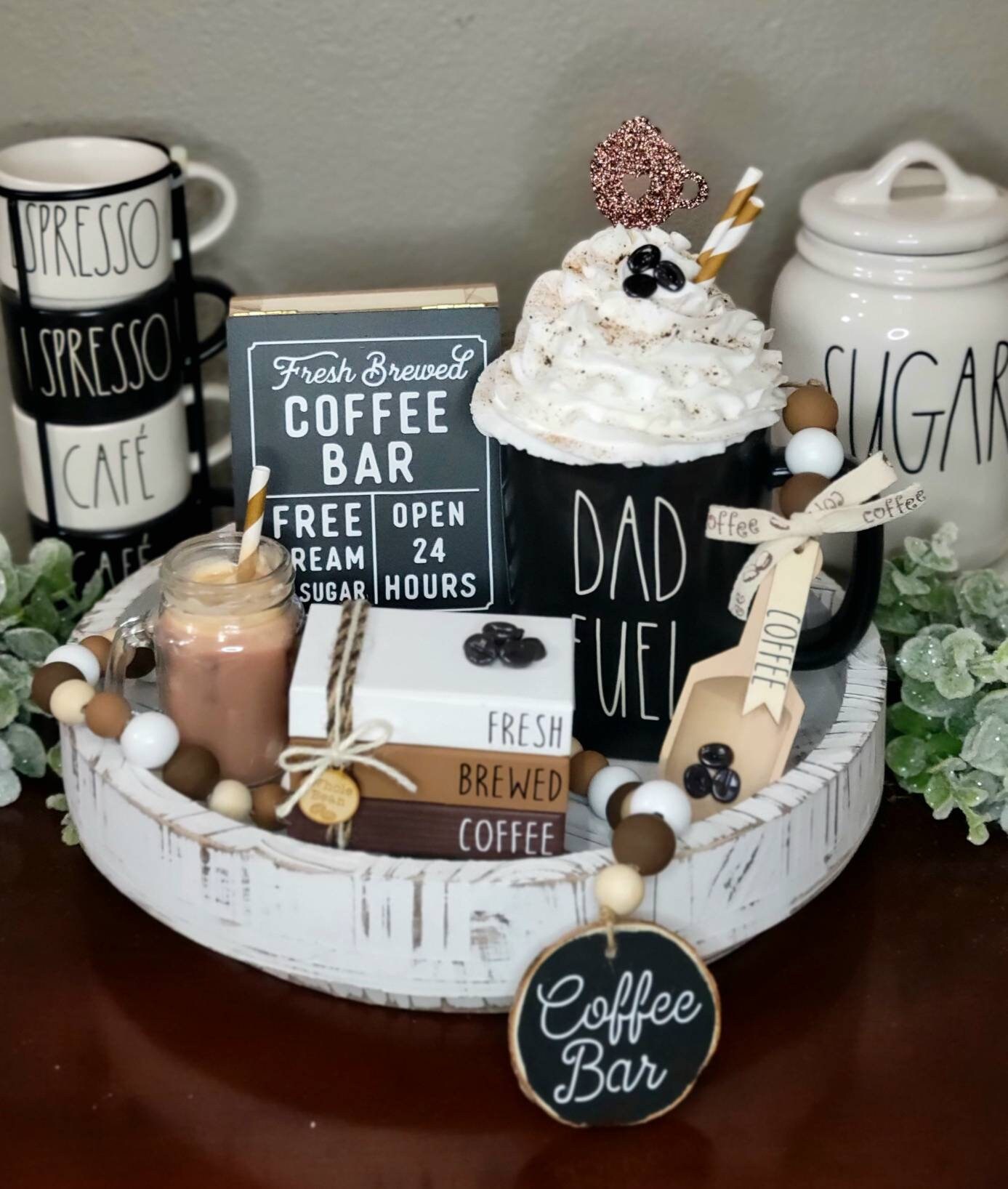 Coffee Mini Book Stack Coffee Bar Coffee Decor Farmhouse - Etsy