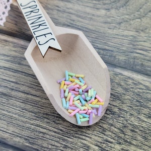 Wooden Sprinkles Scoop, Ice Cream Bar, Ice Cream Tray, Wooden Bead ...