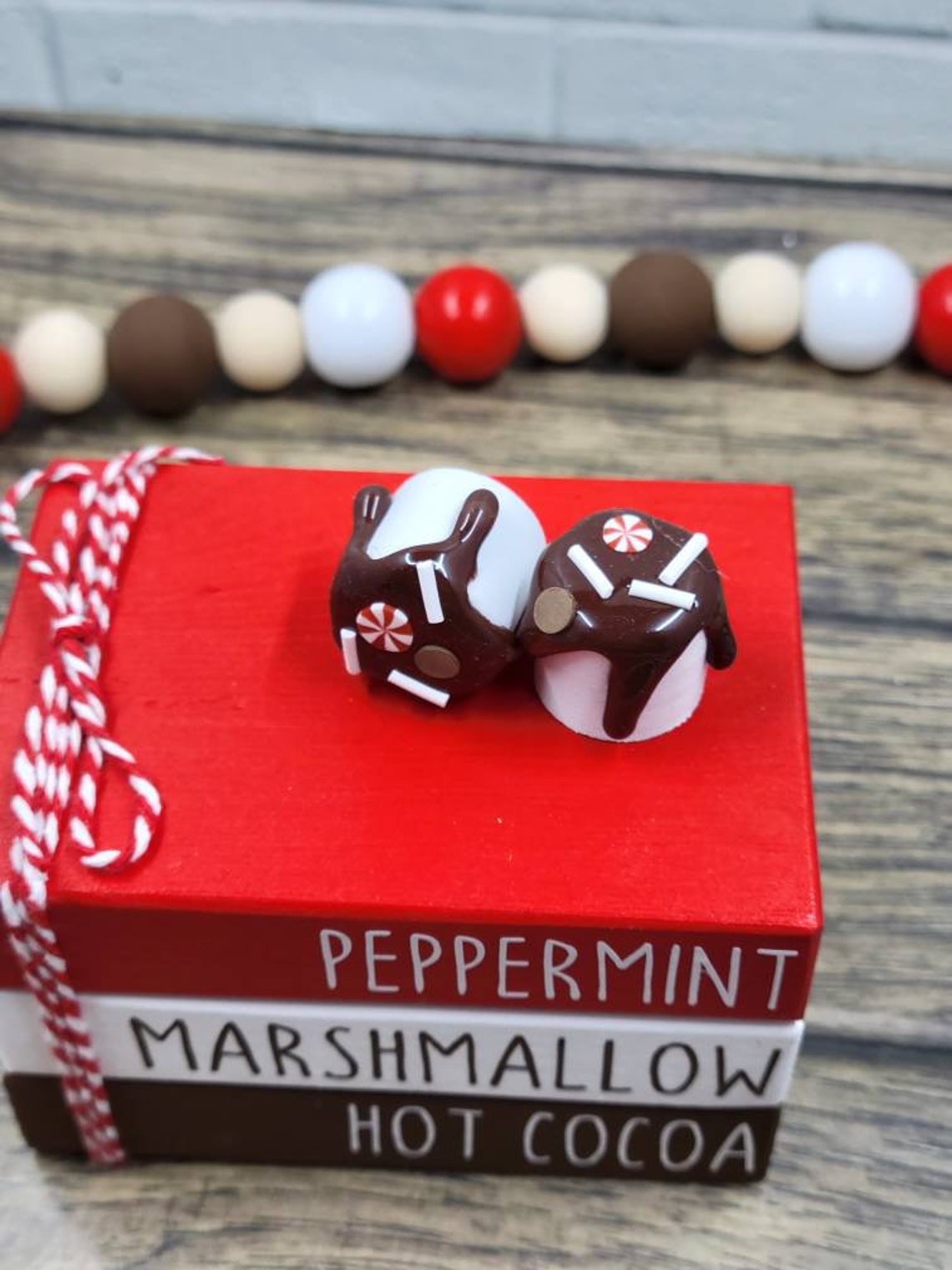 Hot Cocoa Mini Book Stack Hot Cocoa Bar Christmas Decor - Etsy