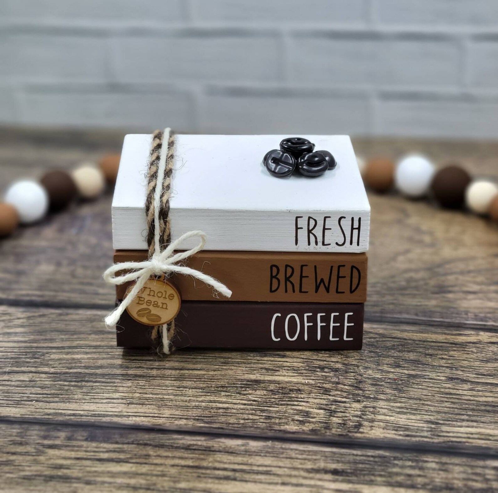 Coffee Mini Book Stack Coffee Bar Coffee Decor Farmhouse - Etsy