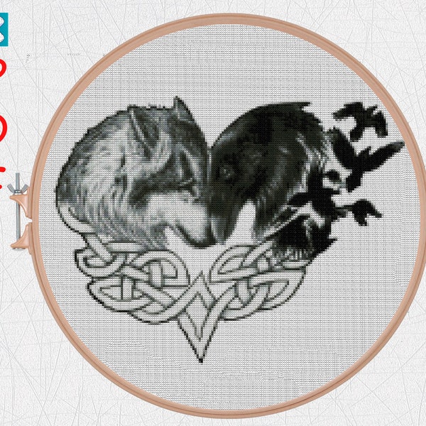 Wolf Cross Stitch - Etsy
