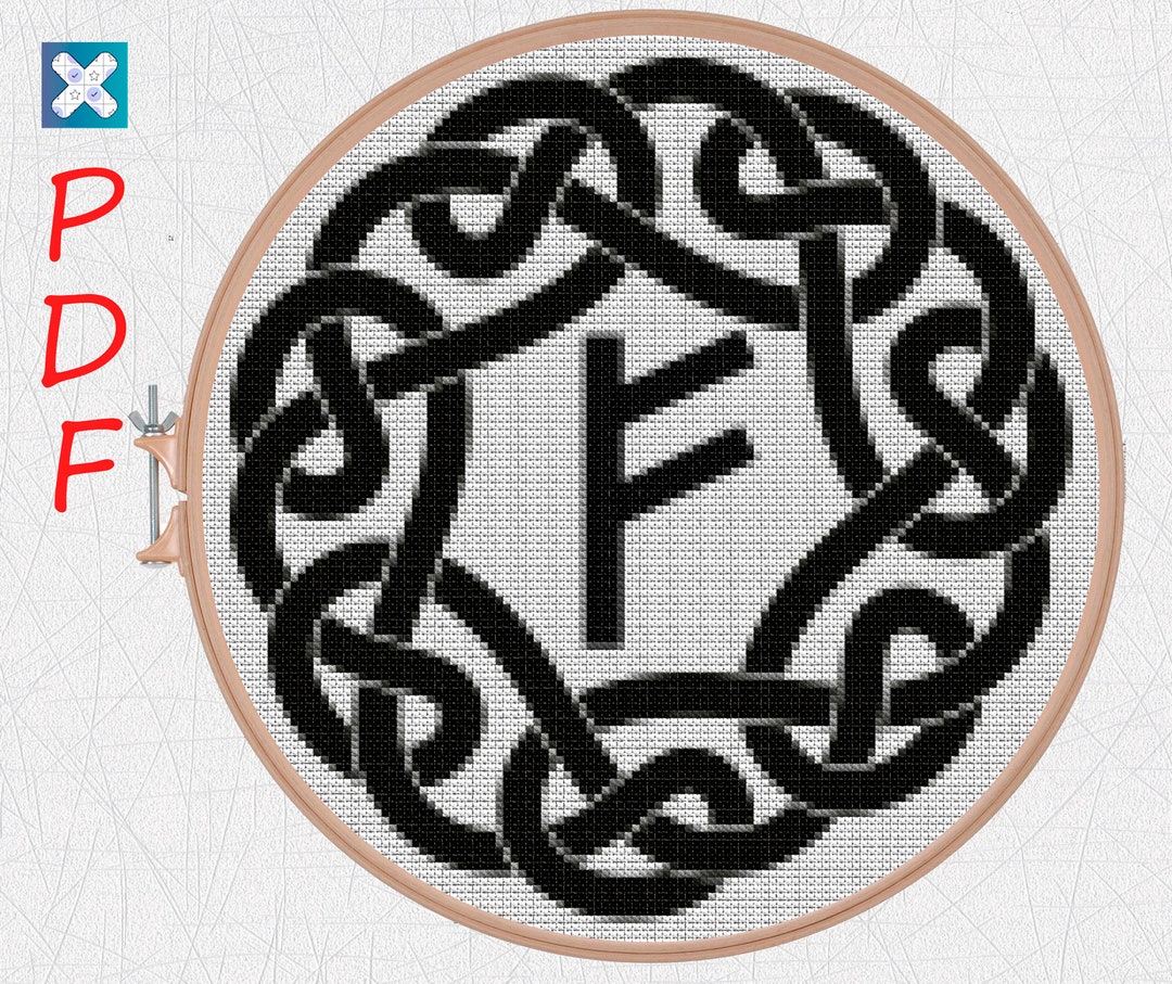 Viking Cross Stitch Pattern for Beginners Runes Embroidery Celtic ...