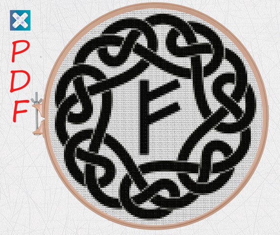 Viking Cross Stitch Pattern for Beginners Runes Embroidery - Etsy