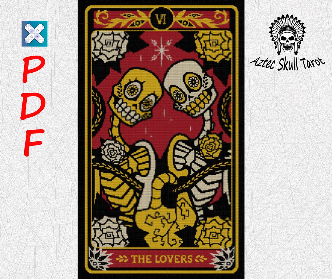 Tarot Cards Cross Stitch Pattern Aztec Tarot Cross Stitch PDF Black ...