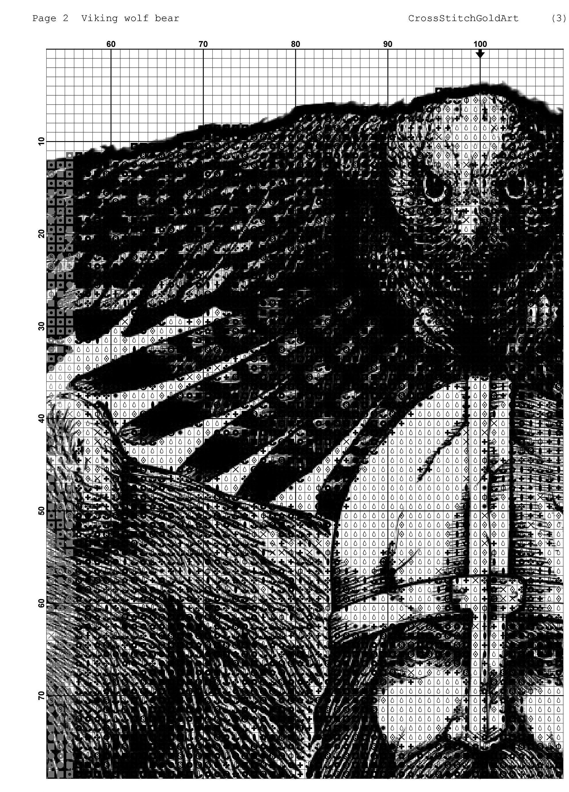 Viking Cross Stitch Pattern Celtic Vikings X-stitch Printable PDF ...