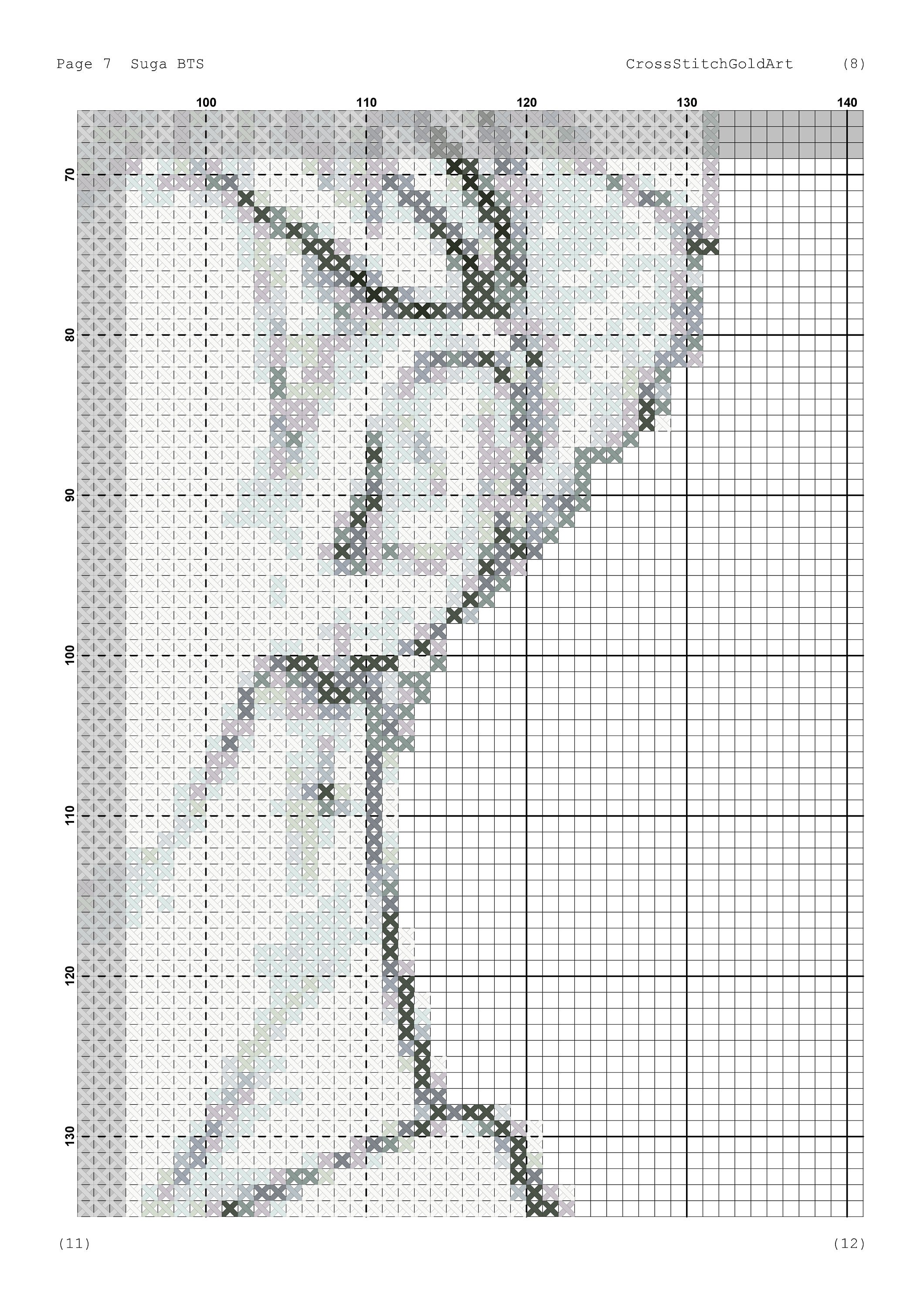 BTS Cross Stitch Pattern Bangtan Boys Embroidery PDF Suga BTS - Etsy