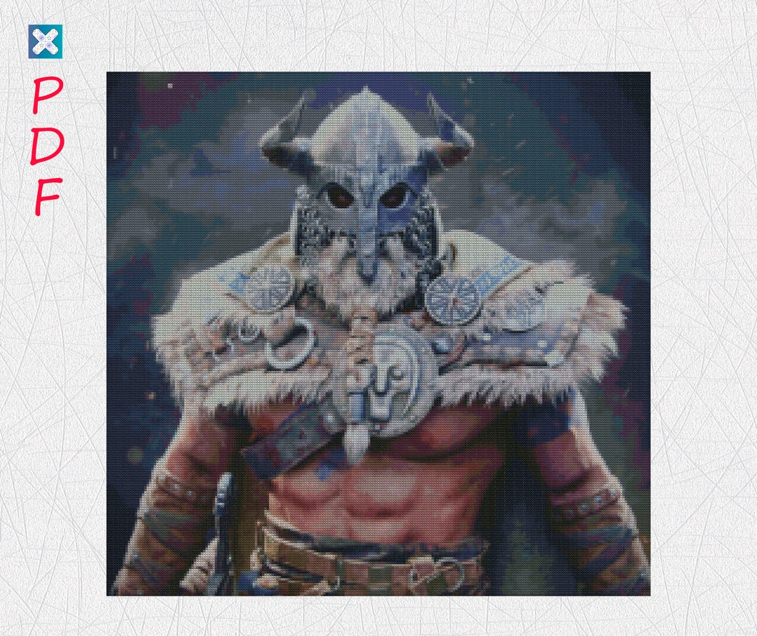 Viking Cross Stitch Pattern Celtic Vikings X-stitch Printable PDF ...