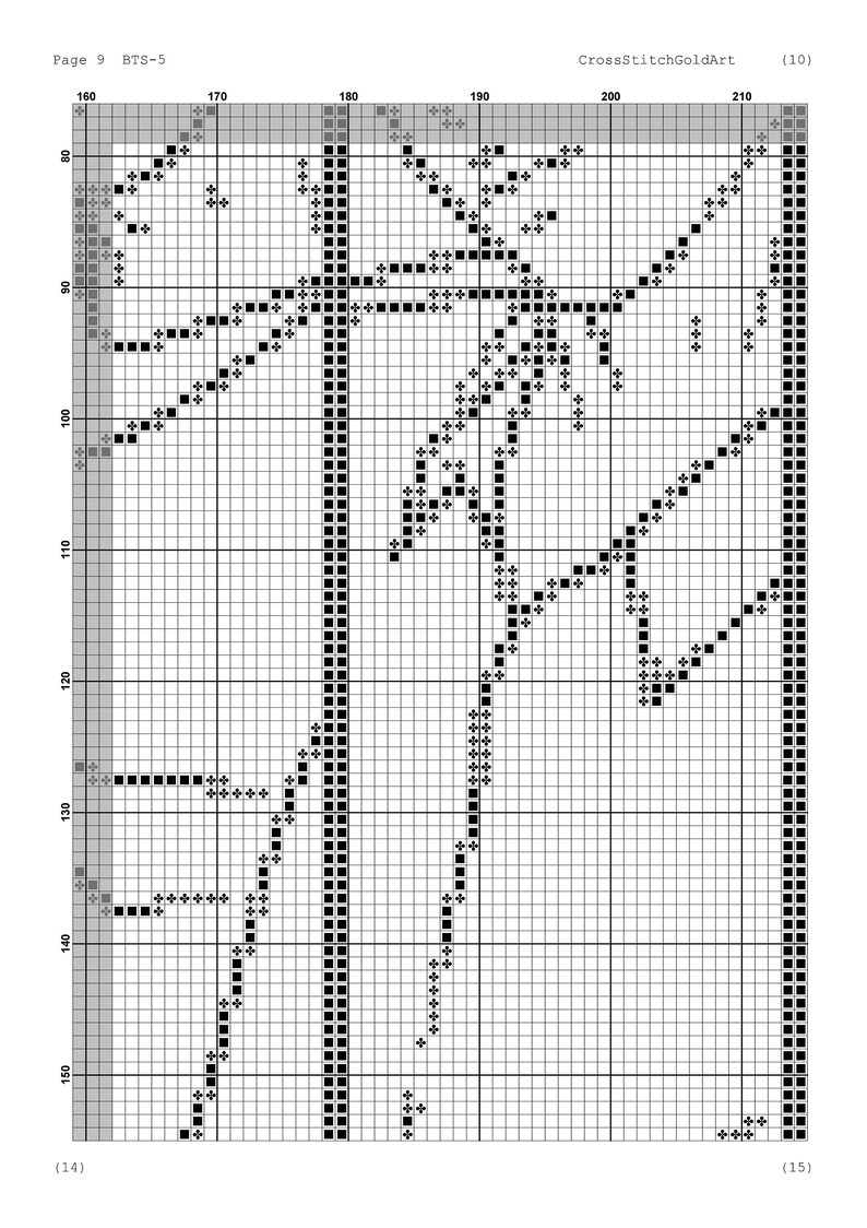 BTS Cross Stitch Pattern Bangtan Boys Embroidery PDF BTS Music - Etsy