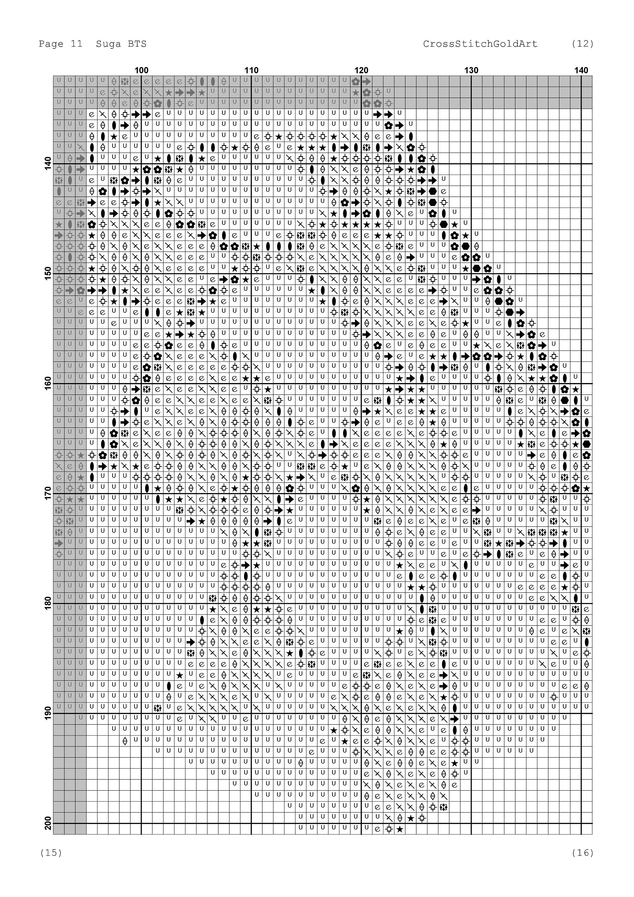 BTS Cross Stitch Pattern Bangtan Boys Embroidery PDF Suga BTS - Etsy