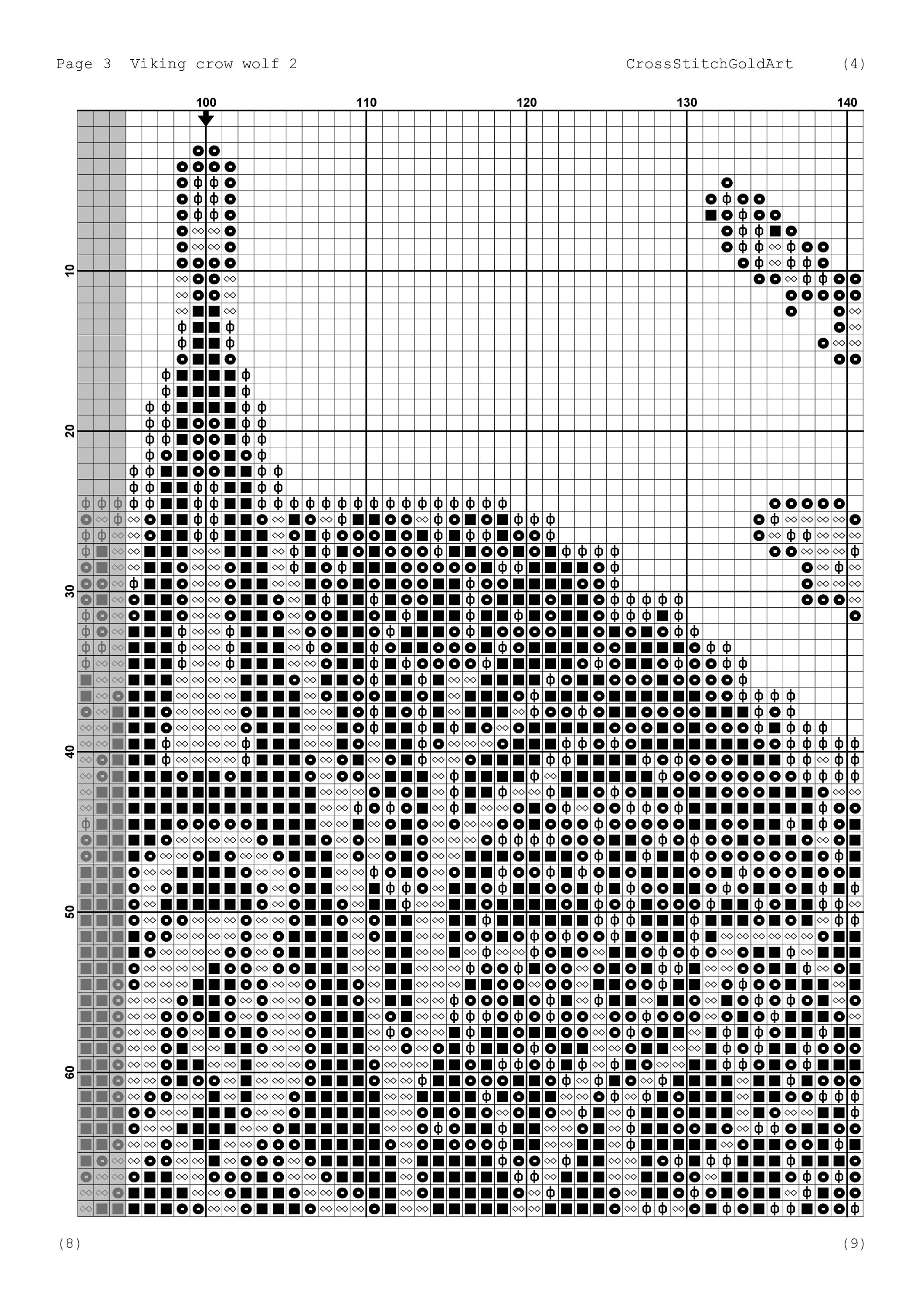 Viking Cross Stitch Pattern for Beginners Celtic Ornament Cross Stitch ...
