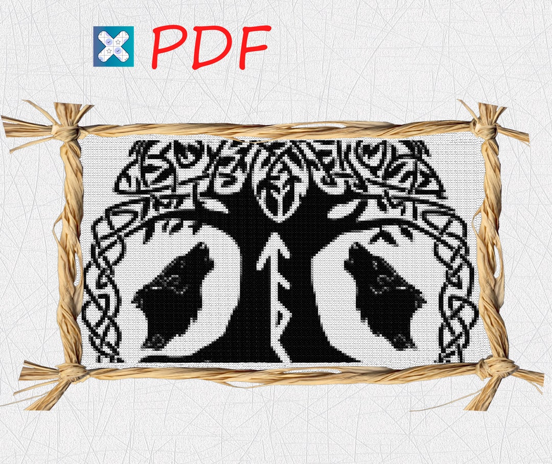 Viking Cross Stitch Pattern for Beginners Asatru Cross Stitch Pattern ...