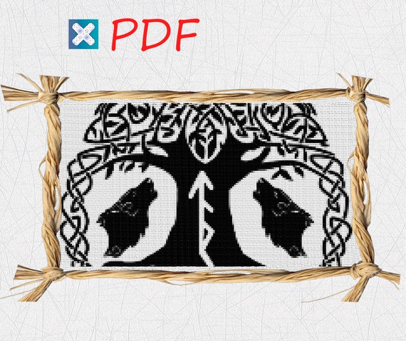 Viking Cross Stitch Pattern for Beginners Asatru Cross Stitch | Etsy