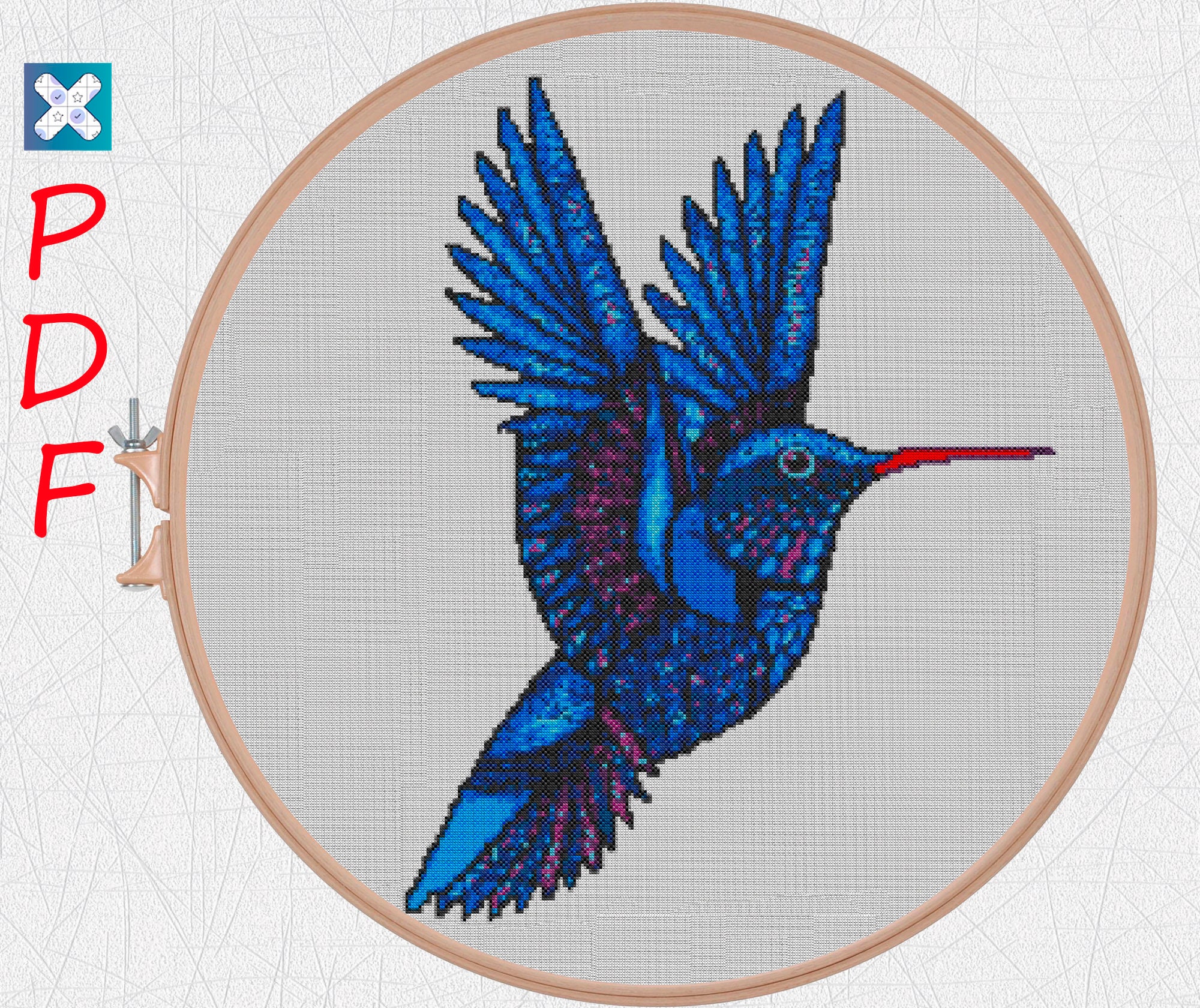 Hummingbird Cross Stitch Pattern Hummingbird Embroidery Pattern Birds ...