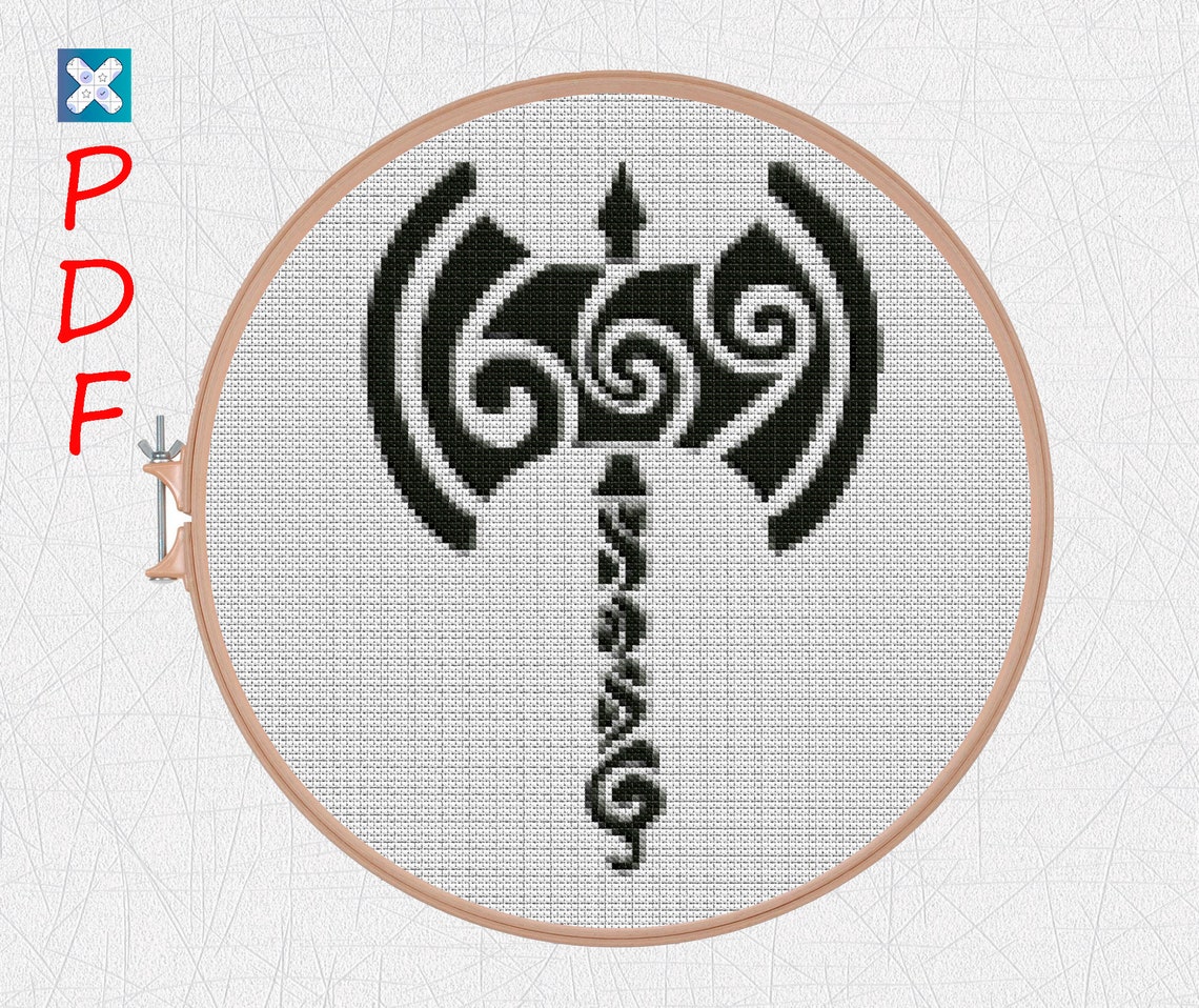 Viking Cross Stitch Pattern for Beginners Celtic Vikings X-stitch Cross ...