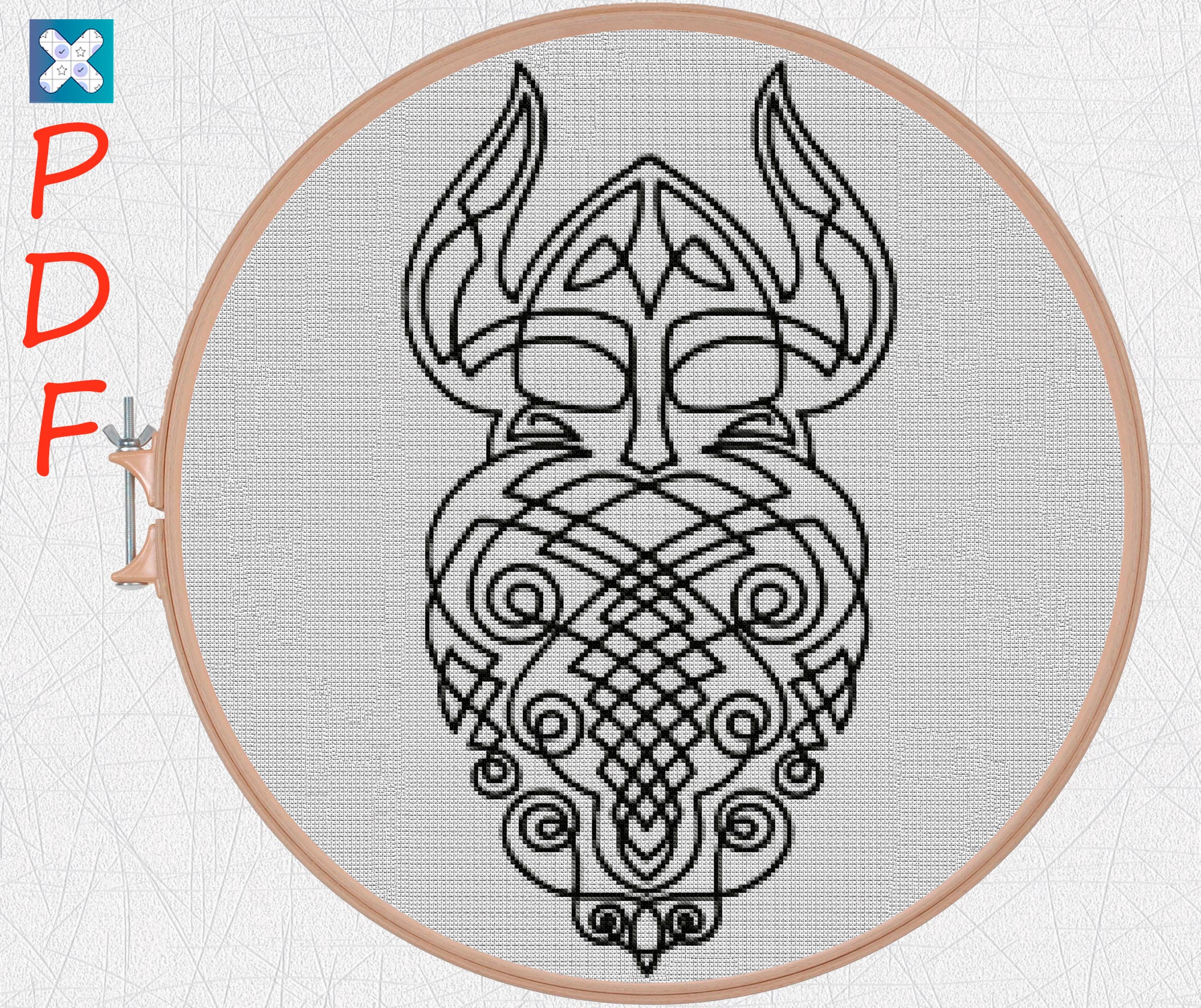 Fiber Arts Art & Collectibles Viking Cross Stitch Pattern Celtic ...