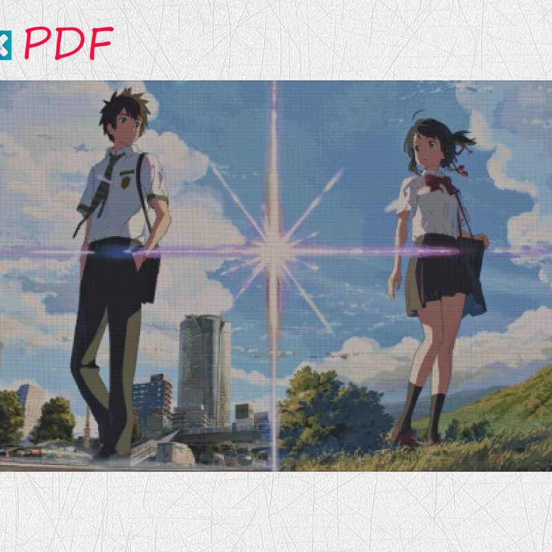 Anime Cross Stitch Kit - Etsy