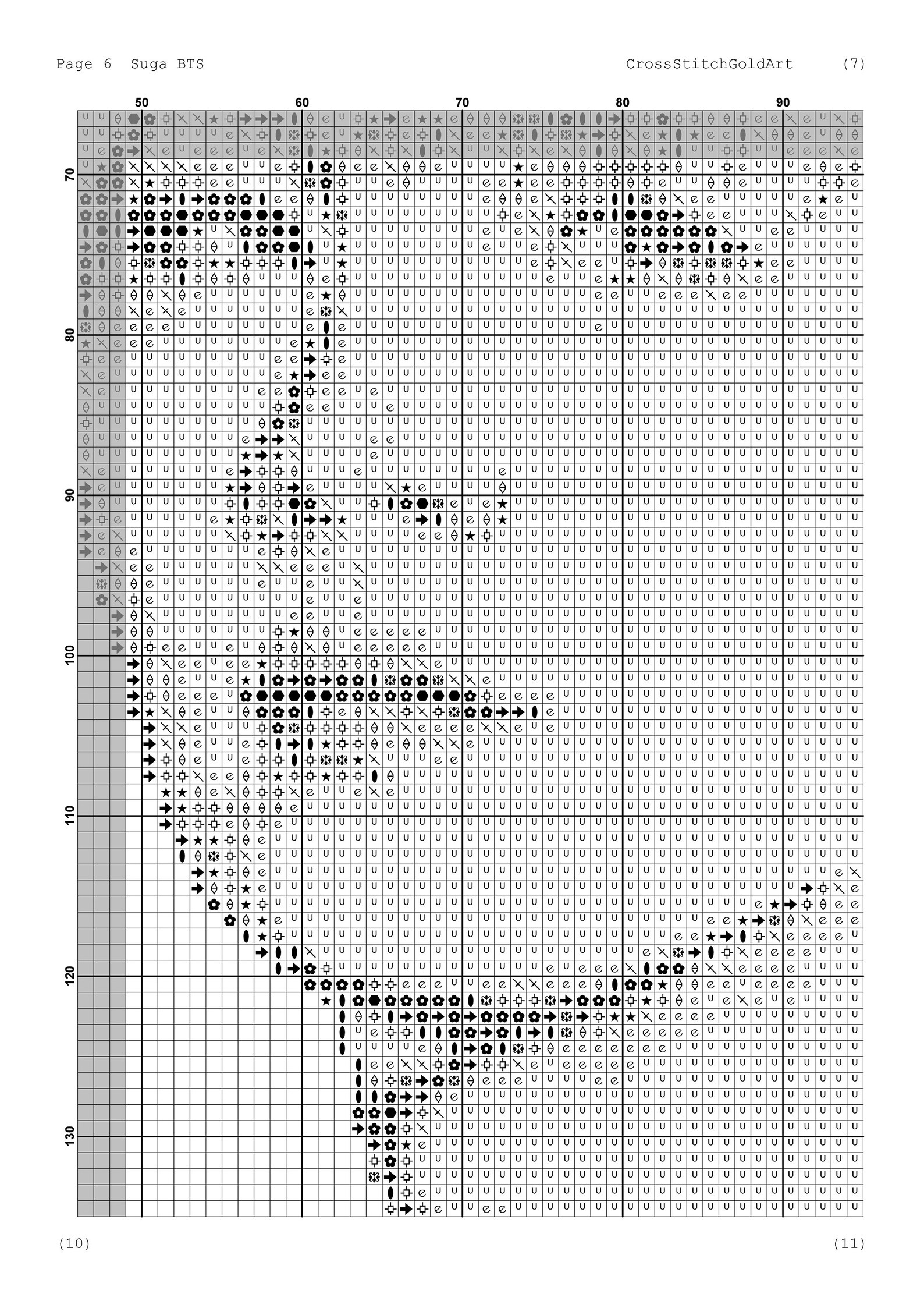 BTS Cross Stitch Pattern Bangtan Boys Embroidery PDF Suga BTS - Etsy