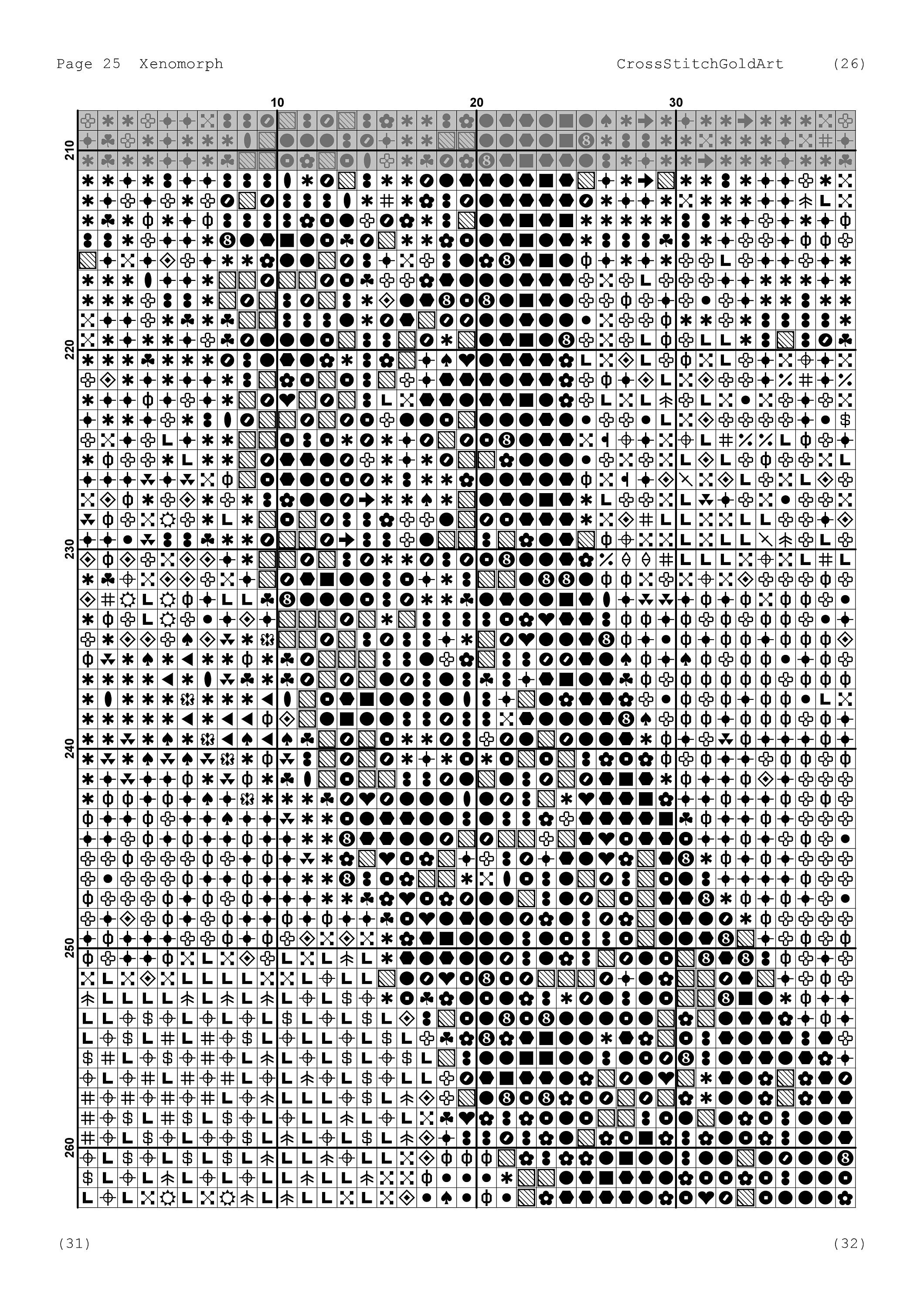 Alien Cross Stitch Pattern Xenomorph Alien Embroidery Aliens Scary ...