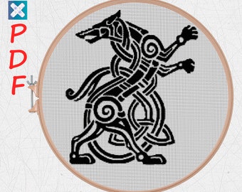 Viking Cross Stitch Pattern for Beginners Celtic Ornament Cross Stitch ...