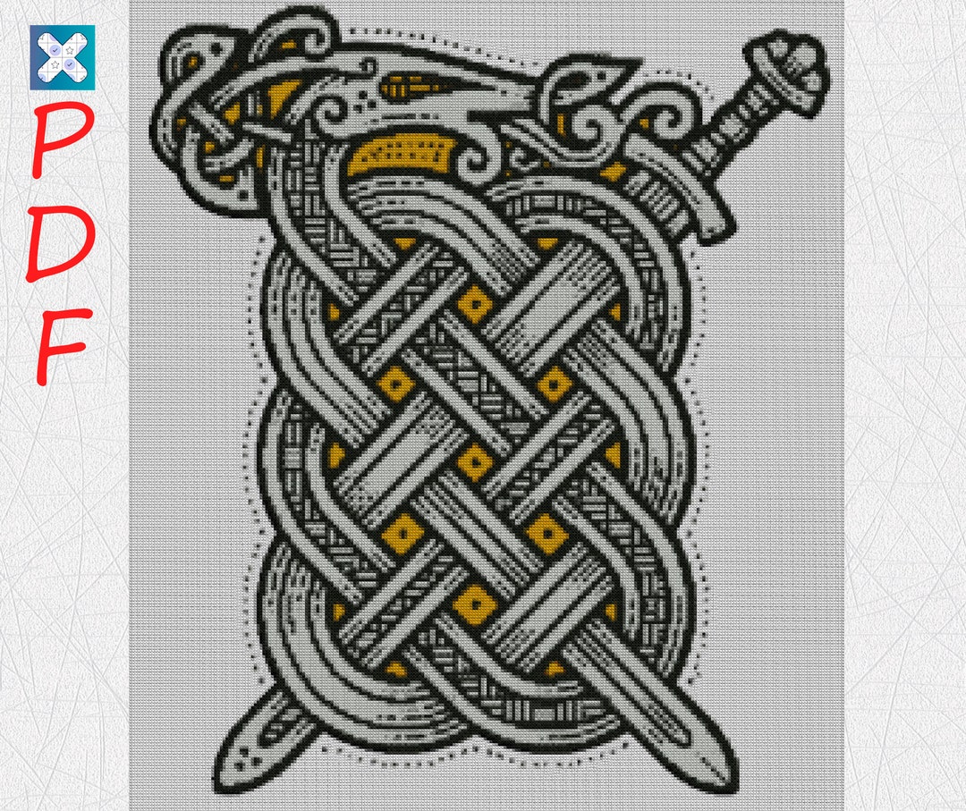Viking Cross Stitch Pattern Celtic Ornament Cross Stitch Pattern PDF X ...