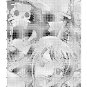 Anime Cross Stitch Pattern Anime Embroidery Pattern Japan Cross Stitch ...