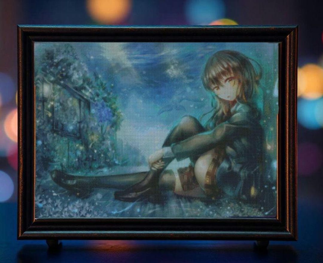 Japanese-inspired Anime Girl Embroidery Pattern: Modern Cross Stitch ...