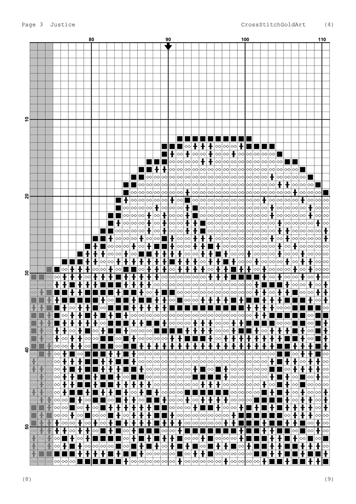 Justice Cross Stitch Pattern for Beginners Lady Justice Cross Stitch ...