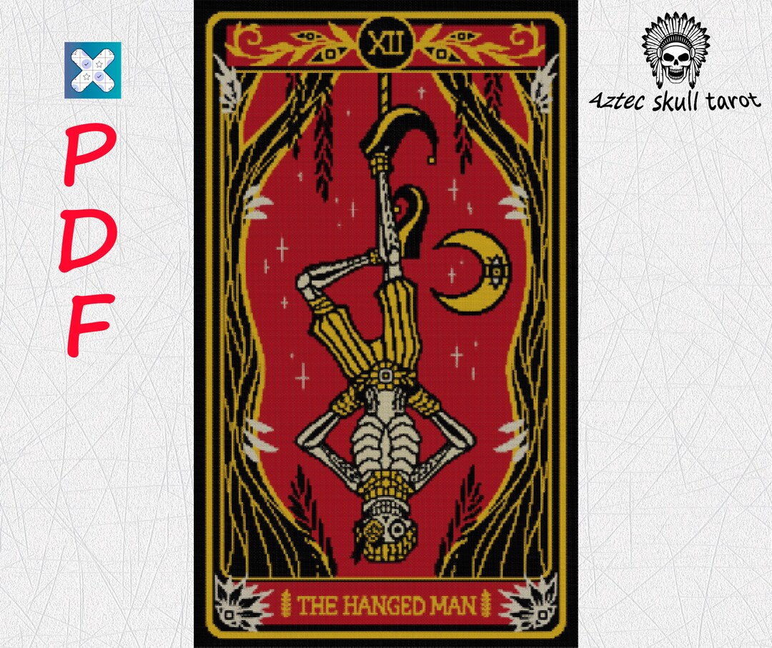 Tarot Cards Cross Stitch Pattern Aztec Tarot Cross Stitch PDF Black ...