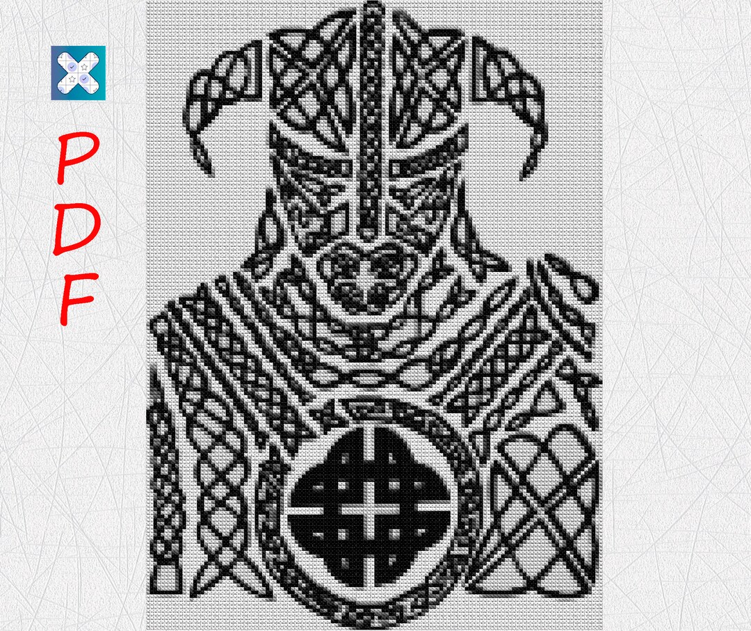 Viking Cross Stitch Pattern for Beginners Celtic Vikings X-stitch Cross ...