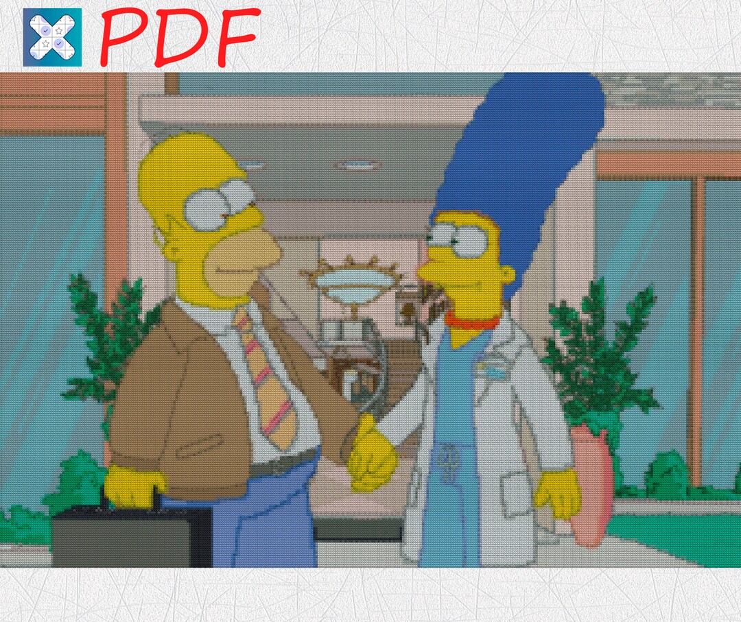 Simpson Family Cross Stitch Pattern for Beginners Simpson Funny Cross ...