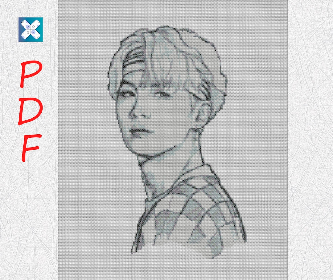 BTS Cross Stitch Pattern Bangtan Boys Embroidery PDF Suga BTS - Etsy