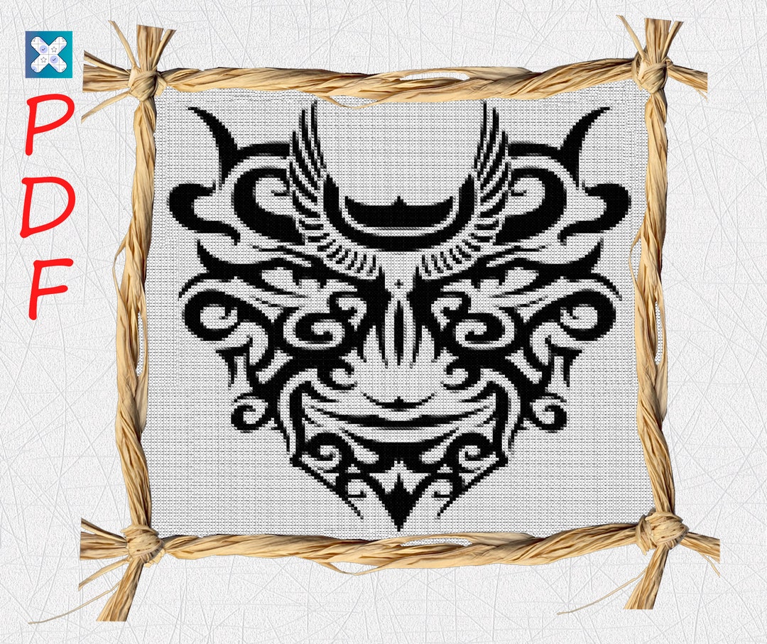 Mask Cross Stitch Pattern Ornament Cross Stitch Gothic and Mystical ...