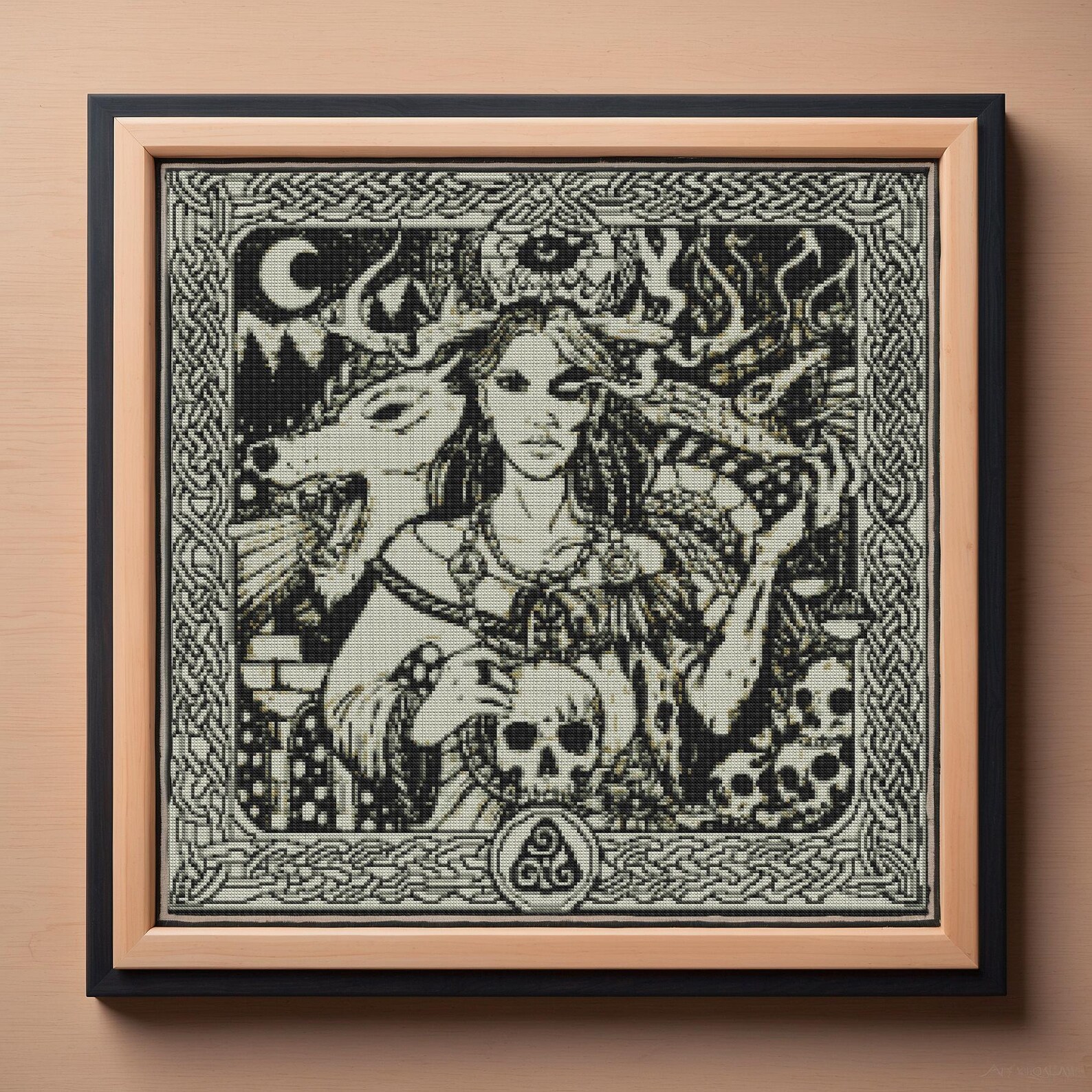 Hel Norse Viking Cross Stitch Pattern: Celtic Embroidery Design With ...