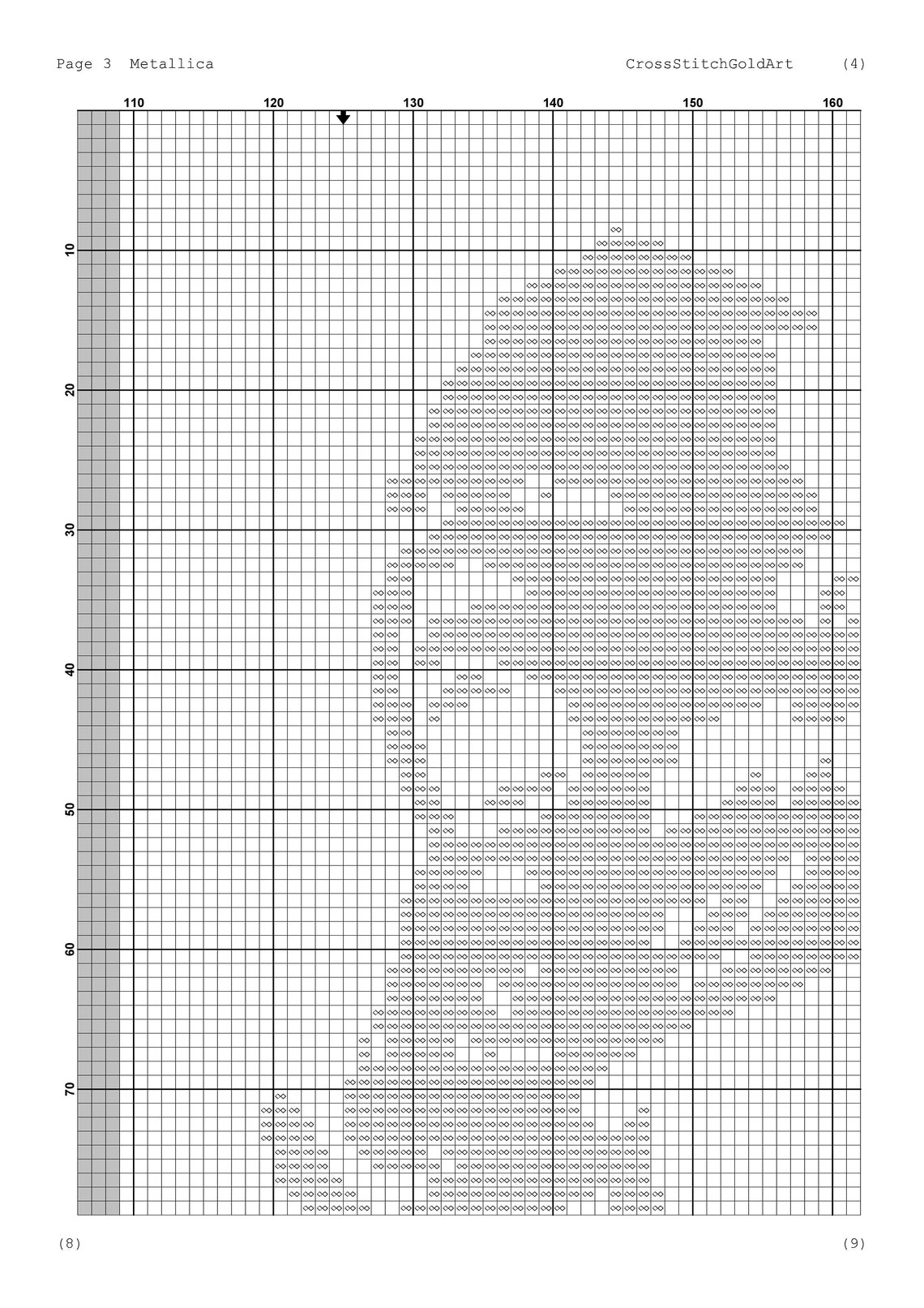 Metallica Cross Stitch Pattern Modern Embroidery PDF Music Embroidery ...