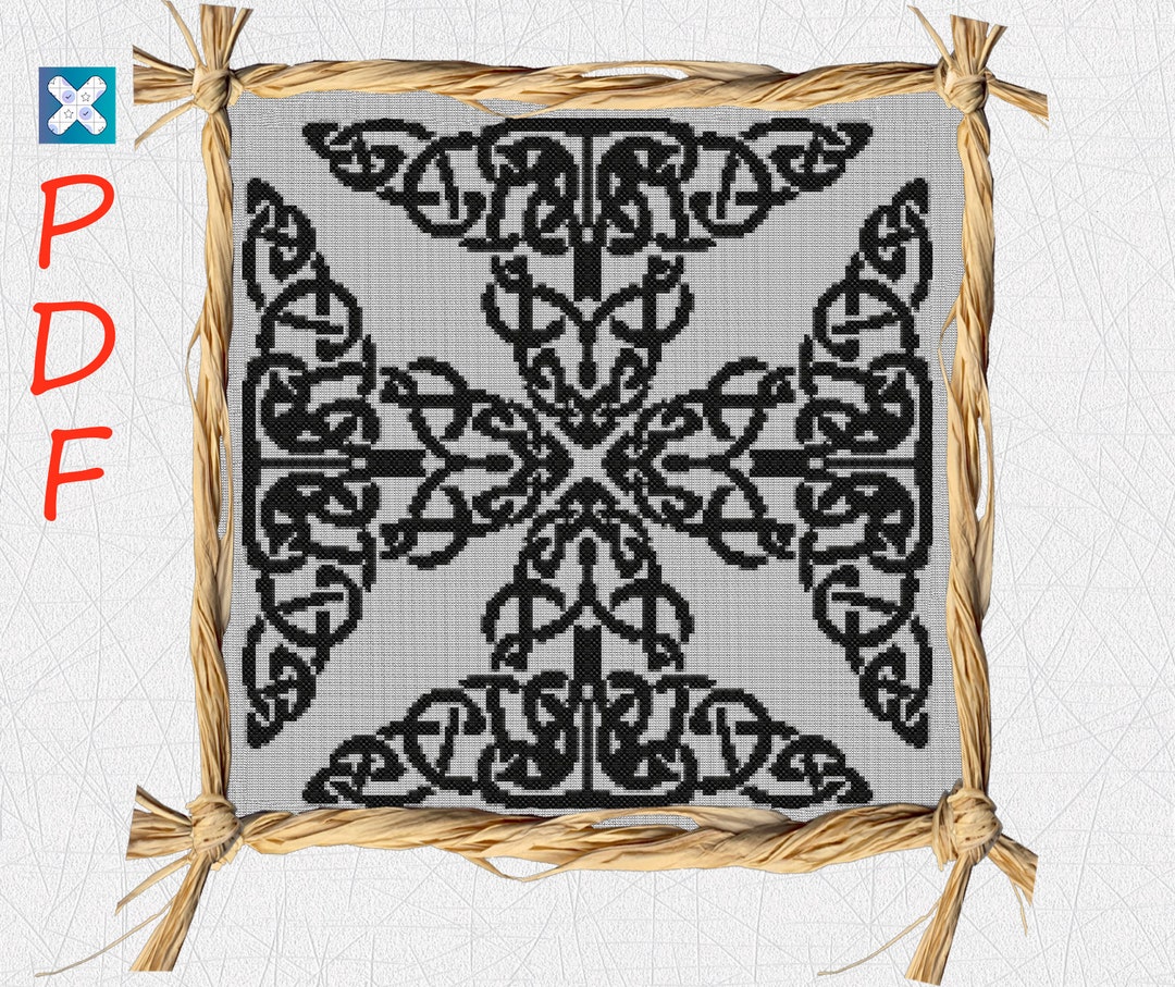 Celtic Viking Cross Stitch Pattern: Norse Ornament Embroidery PDF ...