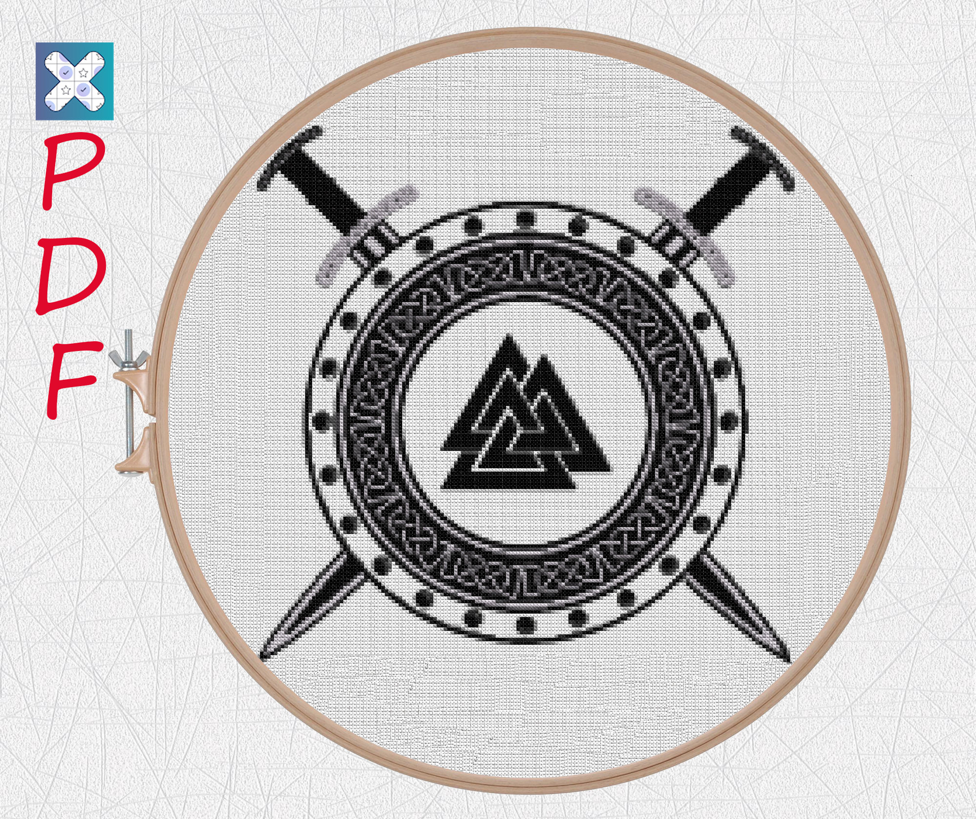 Viking Cross Stitch Pattern for Beginners Runes Cross Stitch PDF X ...
