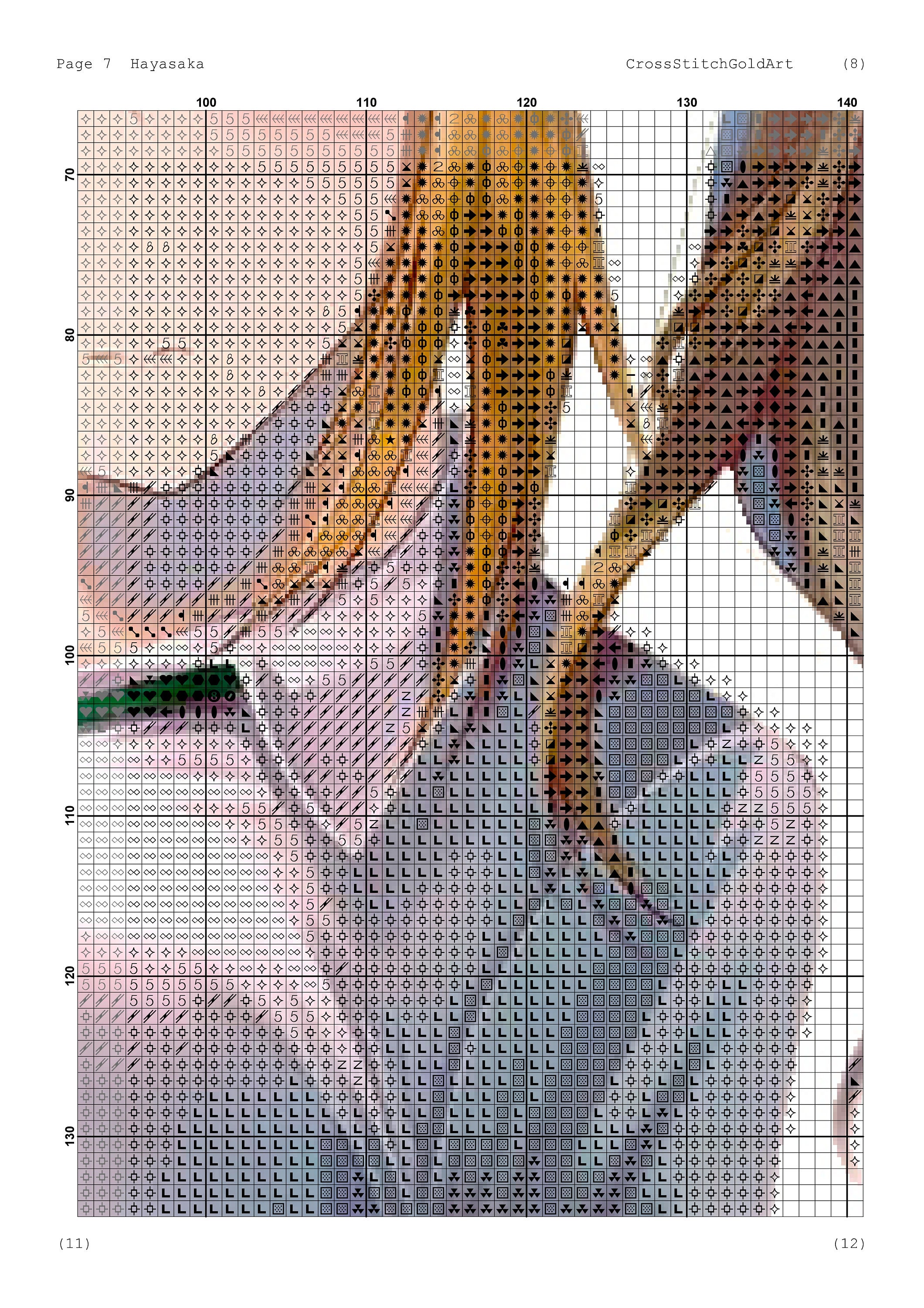 Anime Cross Stitch Pattern Anime Embroidery Pattern Japan Cross Stitch ...