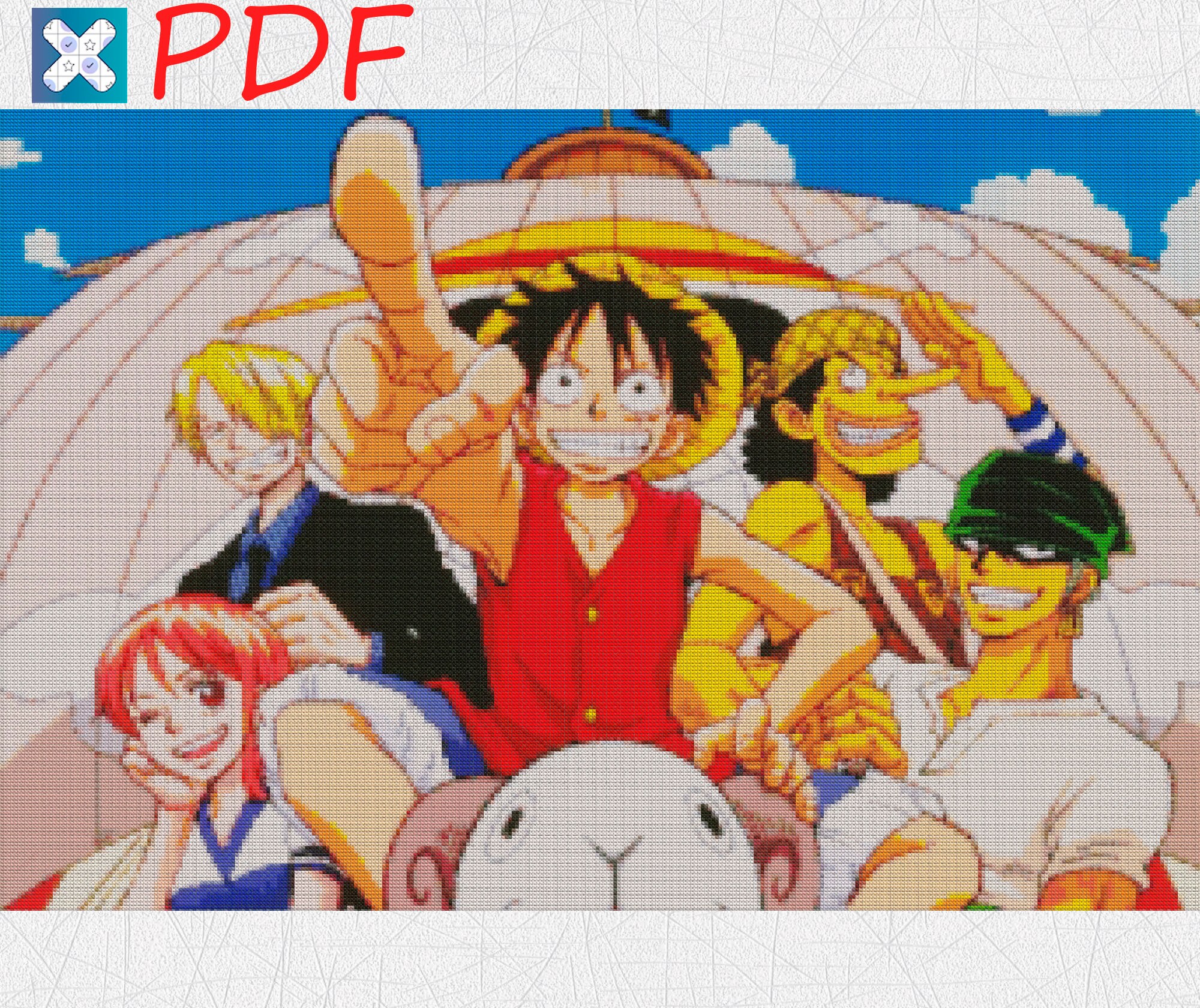 Anime Cross Stitch Pattern Anime Embroidery Pattern Japan Cross Stitch ...