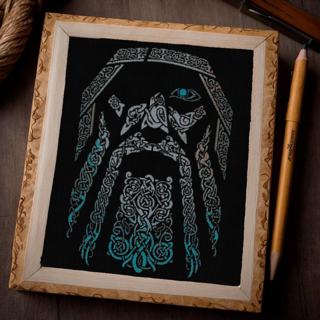 Beginner-friendly Viking Cross Stitch: Odin Norse Embroidery Pattern ...
