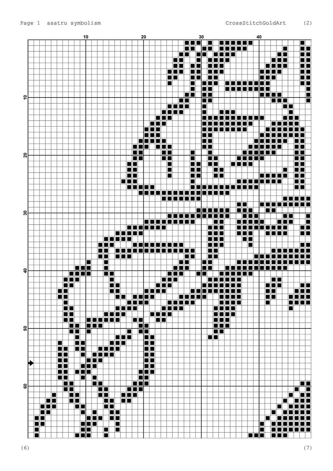 Viking Cross Stitch Pattern for Beginners Asatru Cross Stitch Pattern ...
