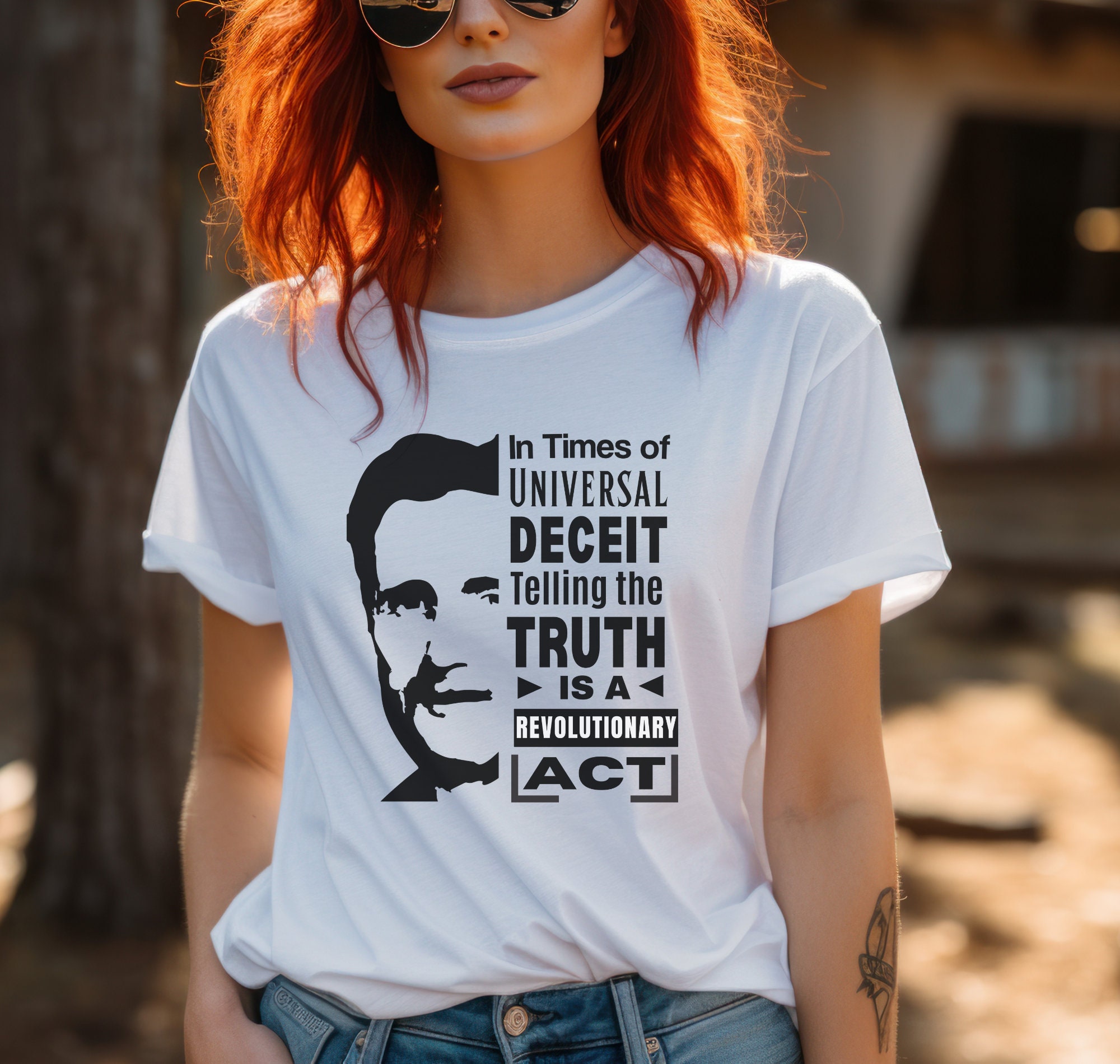 1984 Book Quote Shirt, in Times of Universal Deceit T-shirt, George ...
