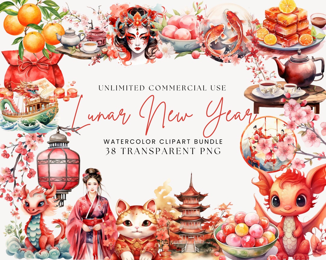 Chinese New Year Clipart Lunar New Year Clipart Chinese New Year ...