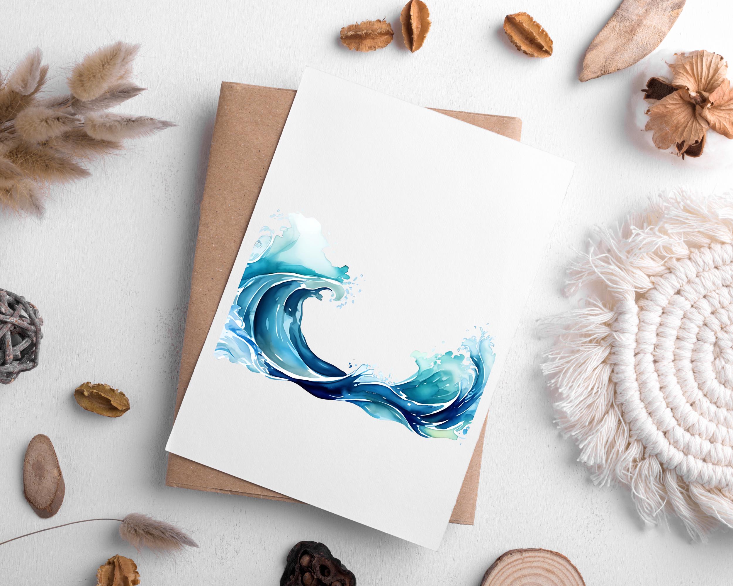 Wave Borders Clipart | Ocean Wave PNG | Water Border Design for ...