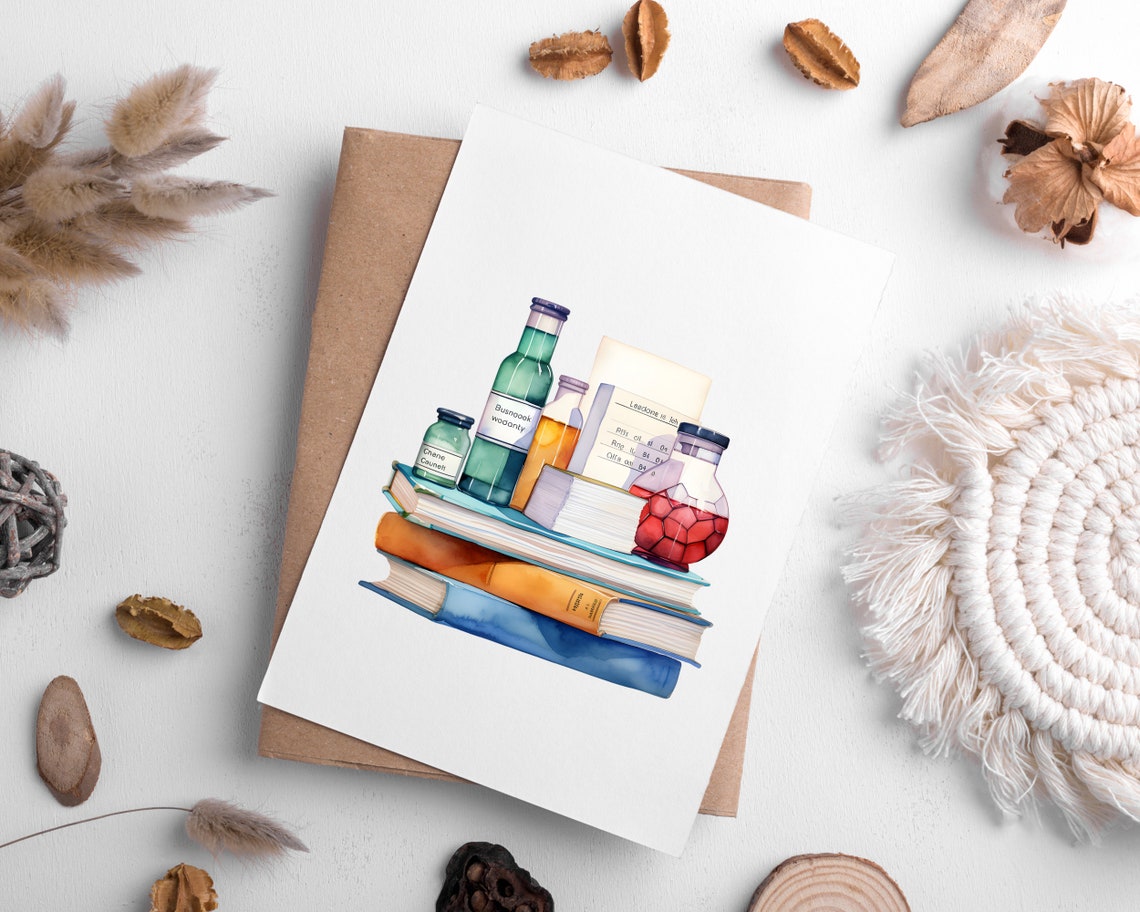 Chemistry Clipart Watercolor Clipart Bundle, Science Clipart ...