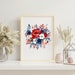 Red White & Blue Floral Clipart Bundle | Watercolor Clipart | Patriotic ...