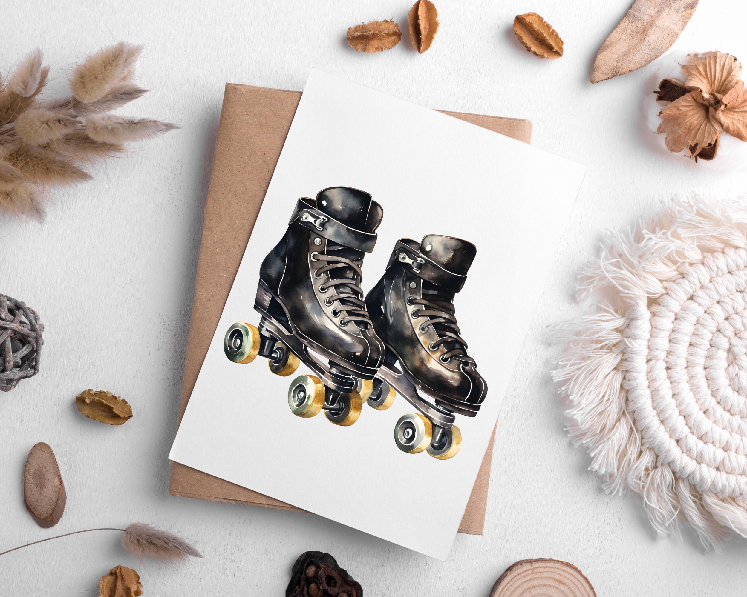 Roller Skates Clipart Bundle | Retro Roller Skates | Vintage Skating ...