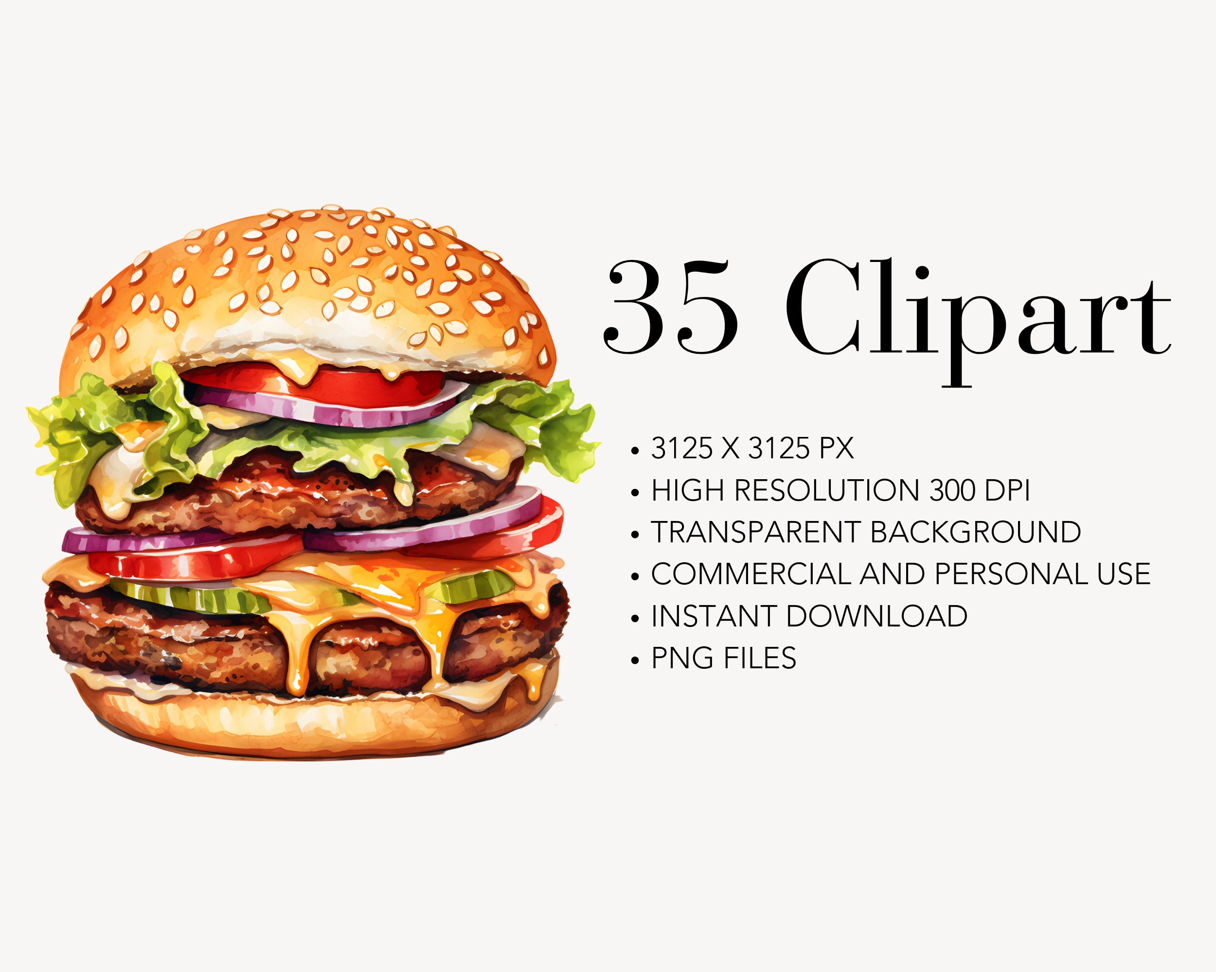 Barbecue Watercolor Clipart Bundle | Summer Clipart, BBQ Sublimation ...